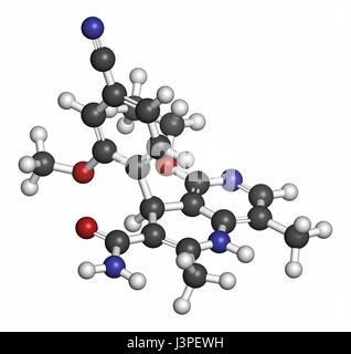 Finerenone heart failure drug molecule (mineralocorticoid receptor ...