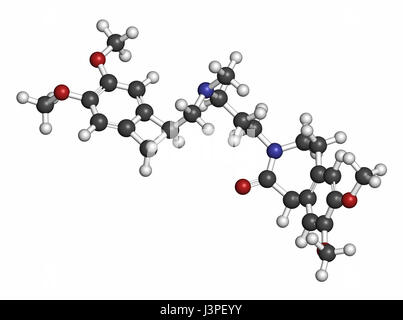 Ivabradine angina pectoris drug molecule. Skeletal formula Stock Photo ...