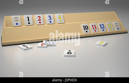 Rummy game pieces - 3d render image Stock Photo - Alamy