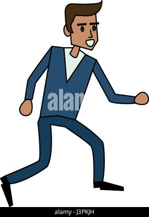 color image cartoon full body side view super hero flying Stock Vector ...