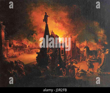 The burning of Troy Stock Photo - Alamy