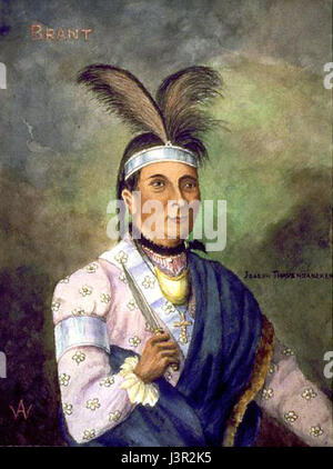 This portrait of Joseph Brant, a Mohawk leader and military officer ...