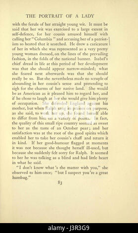 This reference is from Volume I of 'The Portrait of a Lady' by Henry ...