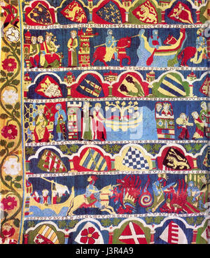 The 'Tristan Carpet' from Kloster Wienhausen features intricate ...