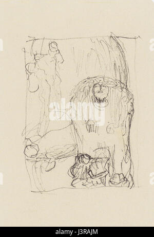 Klimt -Die Squinx, Liebespaar mit Kind, Figur am unteren Rand Stock ...