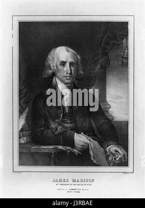James Madison, fourth President of the United States, Painting by ...