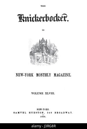 Knickerbocker Magazine Cover 1856 Stock Photo - Alamy