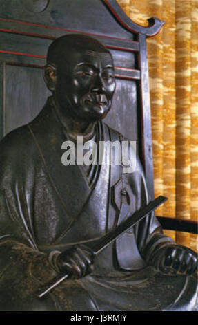 Jakushitsu Genkoeigen Ji, the founder of a Zen lineage, is depicted in ...