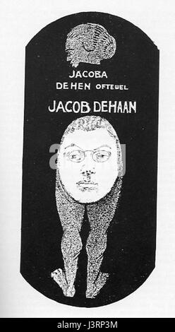 Jacob Israel de Haan Jacoba de Hen oftwel Jacob de Haan caricature ...