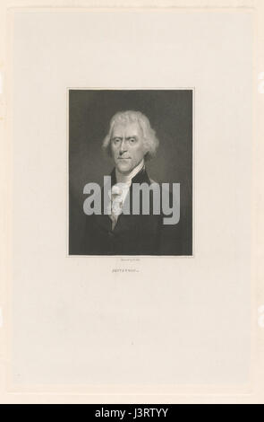 A portrait of Thomas Jefferson, the third president of the United ...