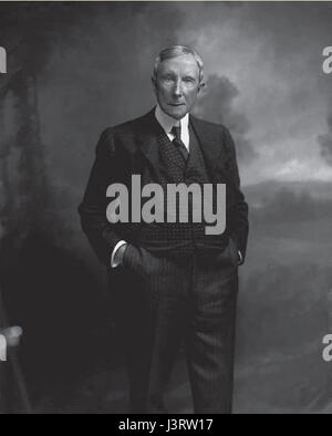 A portrait of John D. Rockefeller, the American industrialist, created ...