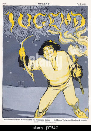 Jugend magazine cover 1896 Stock Photo - Alamy