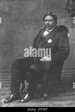 A formal portrait of Kamehameha V and his royal family, showcasing the ...