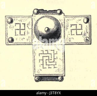 Ancient swastika symbols used in architecture at Ganish in the Hunza ...