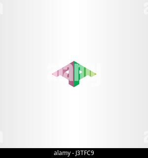 Double AA letter logo design. Reflection effect vector illustration ...