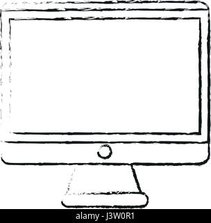 blurred silhouette lcd monitor with screen Stock Vector Image & Art - Alamy