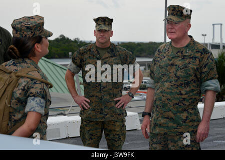 Major Gen. Walter L. Miller, Jr., left, the commanding general of II ...