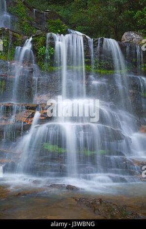 Waterfall running down mountain cliffs. Alaska Task Force Photographs ...