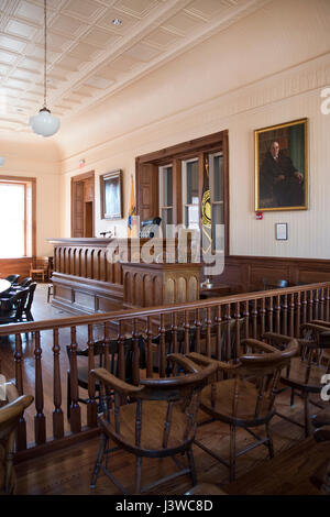 The witness box where Charles Lindbergh gave his testimony in the ...