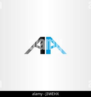Double AA letter logo design. Reflection effect vector illustration ...