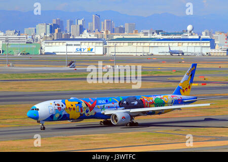 ANA Pokemon Jet Boeing 777 at Haneda Airport Tokyo Japan Stock Photo ...