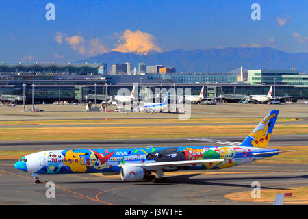 ANA Pokemon Jet Boeing 777 at Haneda Airport Tokyo Japan Stock Photo ...