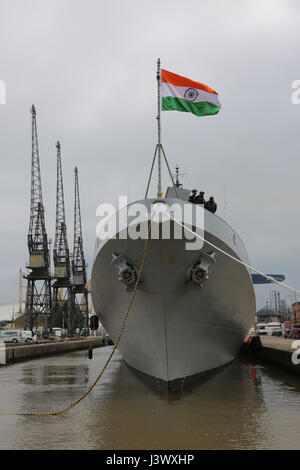 Indian Navy Frigate Tarkash arrives in London Stock Photo - Alamy