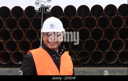 Giancarlo Maccagno, the CEO of Wasco Coatings Germany GmbH, in Mukran ...