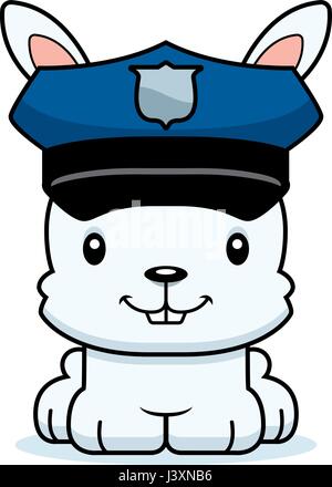 A cartoon police officer bunny smiling Stock Vector Image & Art - Alamy