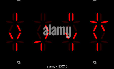 Predator countdown, digital clock with alien numbers Stock Photo - Alamy