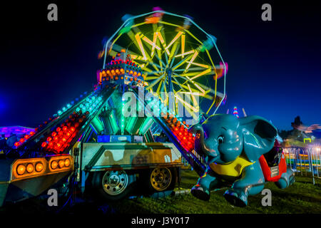 Dumbo the Elephant type Carnival Fun Fair Ride Stock Photo - Alamy