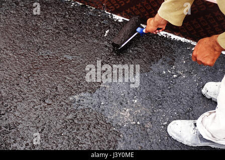 Bitumen Paint-Cold Applied - for Foundation Waterproofing Stock Photo ...