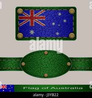Australia flag vector graphic. Rectangle Australian flag illustration ...