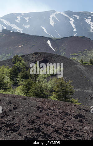 View of Volcano Enta from Mounts Sartorius - Sicily Stock Photo - Alamy