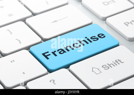 Finance concept: Franchise on computer keyboard background Stock Photo ...