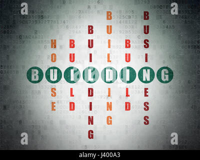 Building construction concept: Building in Crossword Puzzle Stock Photo ...