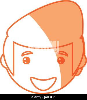 pictogram head young man smiling side Stock Vector Image & Art - Alamy