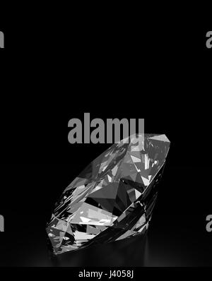 Diamond 3D Side View Stock Photo - Alamy