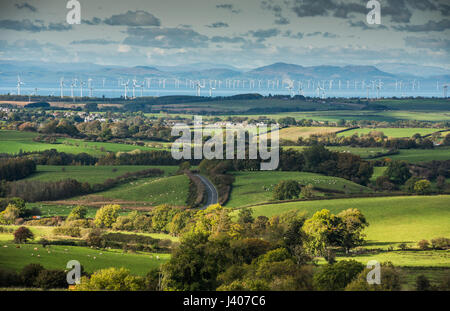 Robin Rigg Wind Farm, Scotland looking from Cumbria Stock Photo - Alamy