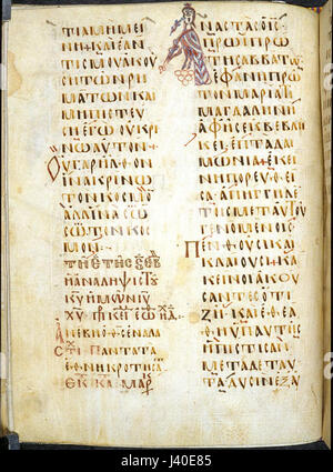 This illuminated manuscript page, from Lectionary 298 f. 109r, is a ...