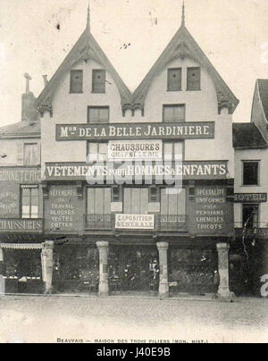 The Maison des Trois Piliers in Beauvais, France, is an historic ...