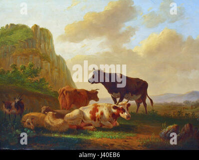 Landschap met vee Stock Photo - Alamy