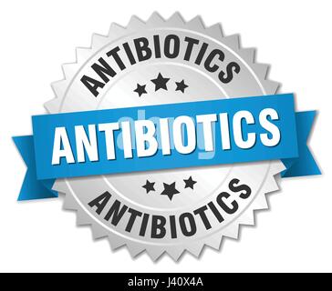 antibiotics label. antibiotics isolated seal. Retro sticker sign Stock ...