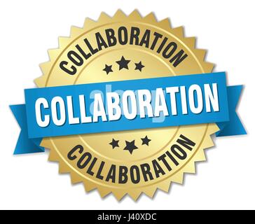 collaboration label. collaboration isolated seal. Retro sticker sign ...