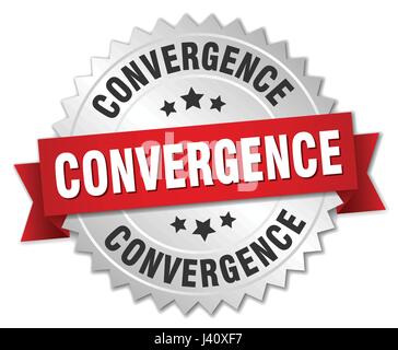 convergence label. convergence isolated seal. Retro sticker sign Stock ...