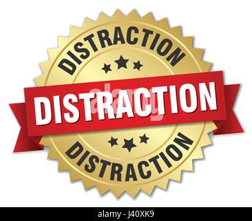 distraction label. distraction isolated seal. Retro sticker sign Stock ...