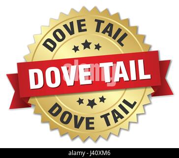 dove tail label. dove tail isolated seal. Retro sticker sign Stock ...