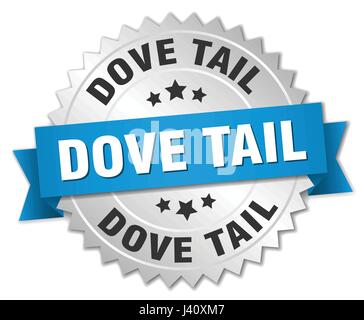 dove tail round ribbon isolated label. dove tail sign Stock Vector ...