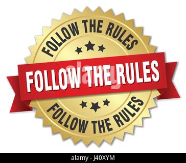 follow the rules label. follow the rules isolated seal. Retro sticker ...