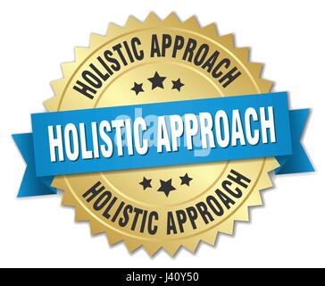 holistic approach round ribbon isolated label. holistic approach sign ...